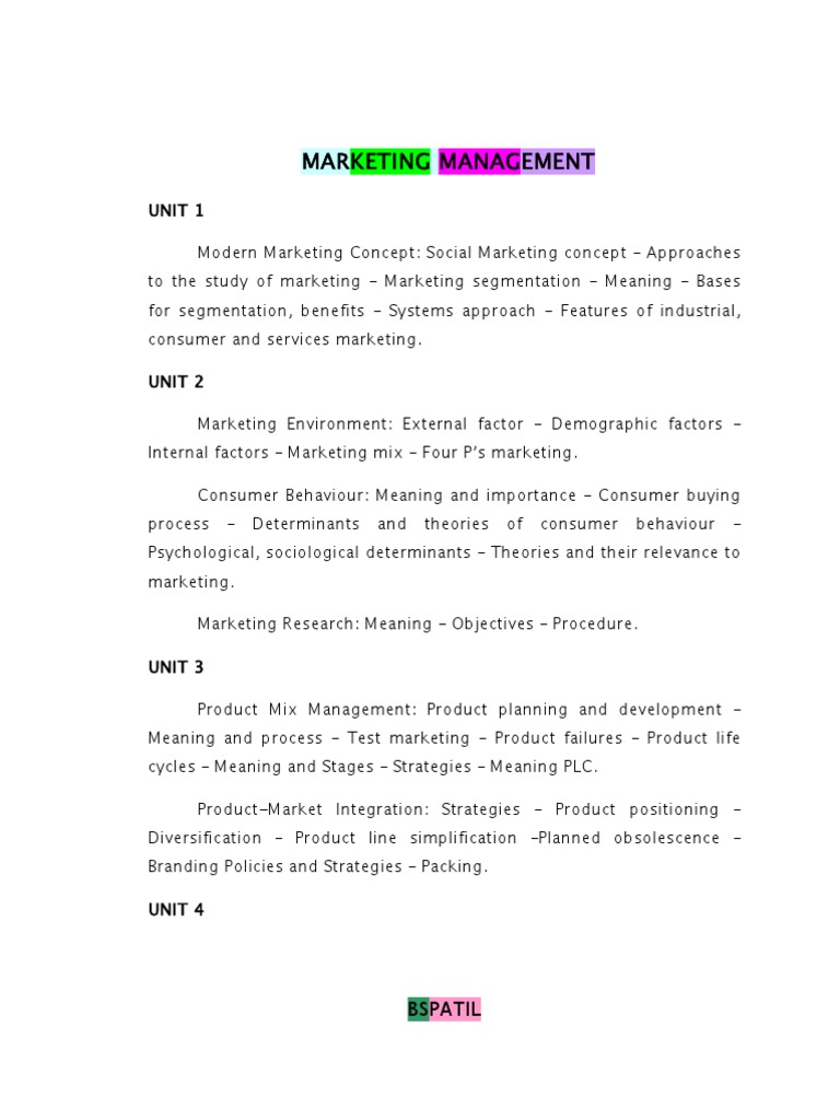 Marketing Management Book at Bec Doms Bagalkot Mba | PDF