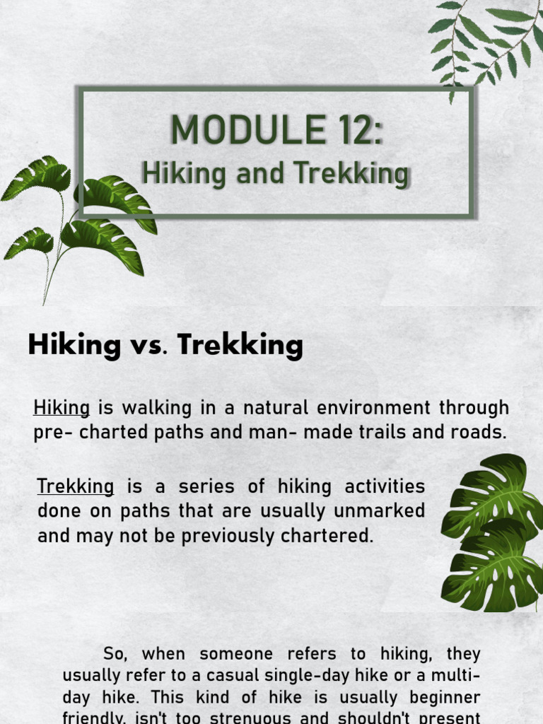 MODULE 12 Hiking and Trekking | PDF