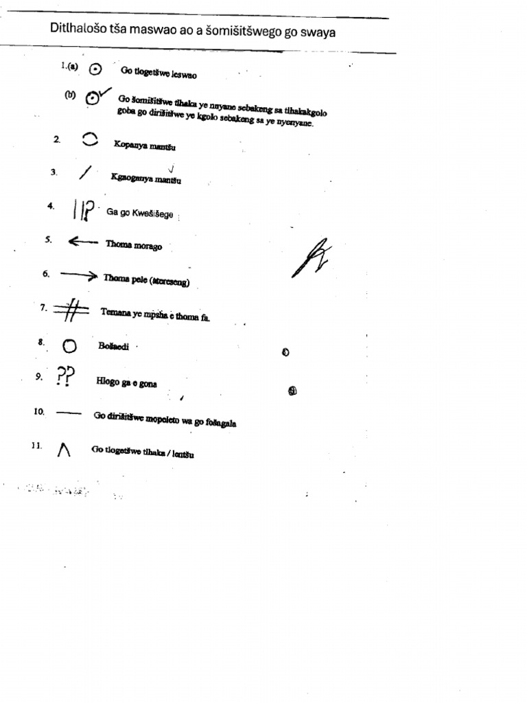 Ditlhalošo Tša Maswao Ao A Šomišwago Go Swaya | PDF