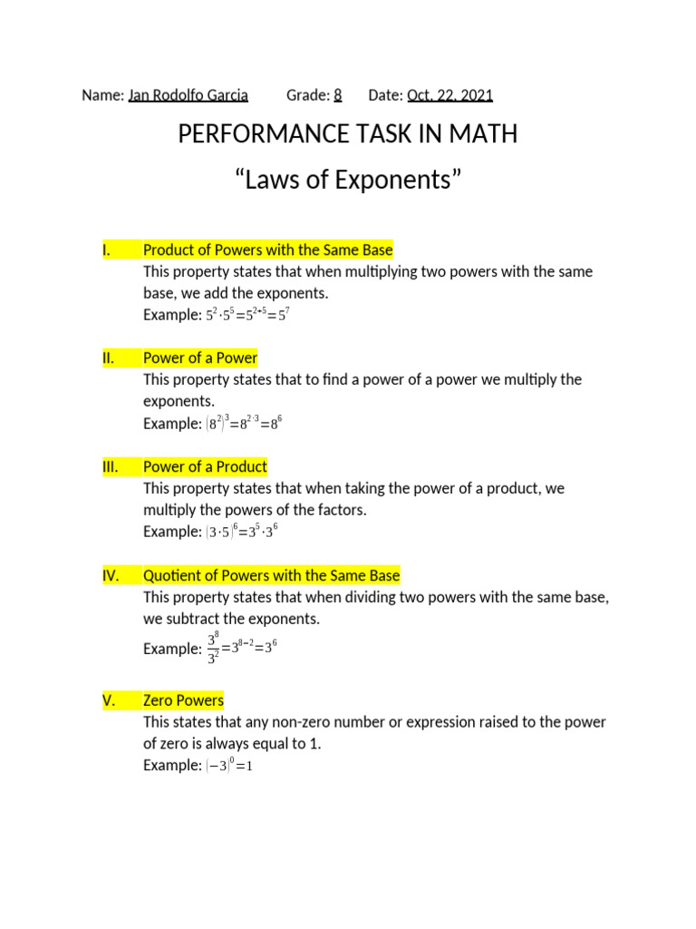 Jan Math Perf Task | PDF