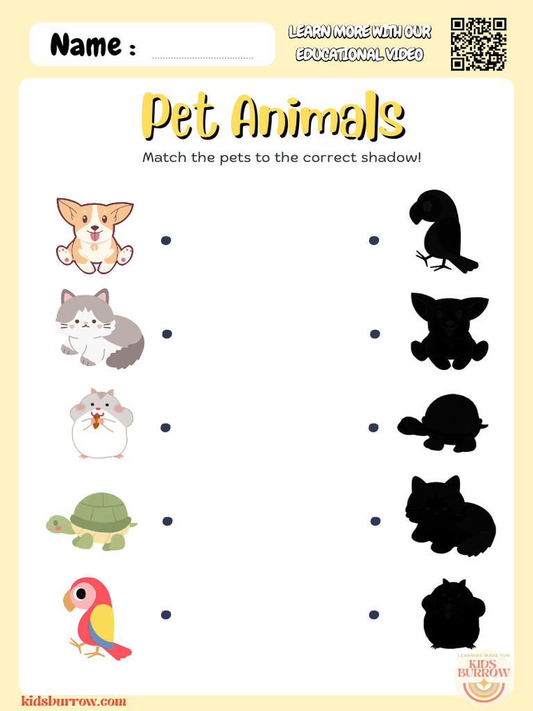 Pet Matching Worksheet | PDF