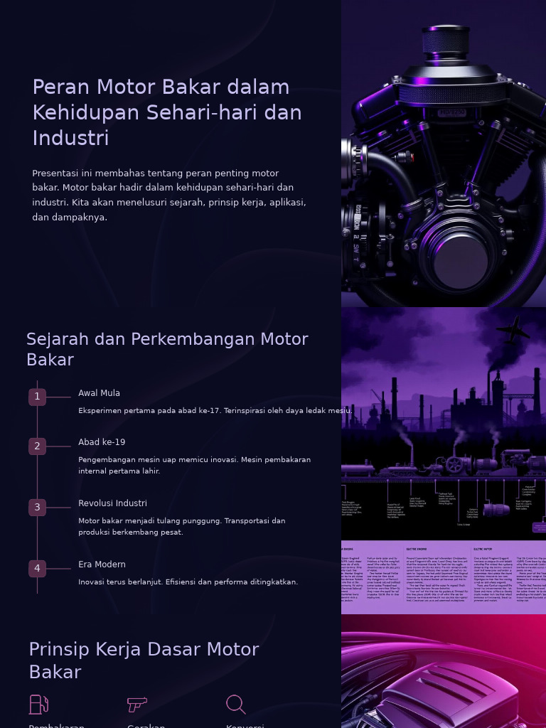 Peran Motor Bakar Dalam Kehidupan Sehari Hari Dan Industri | PDF