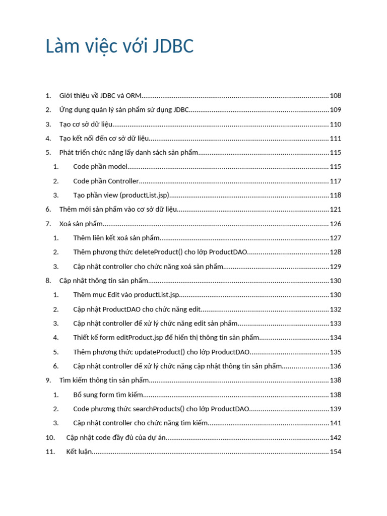 6. Lam viec voi JDBC | PDF