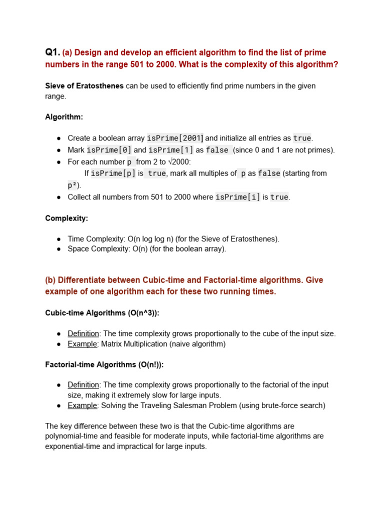 MCS-211 Design and Analysis of Algorithms | PDF | Time Complexity | Combinatorics