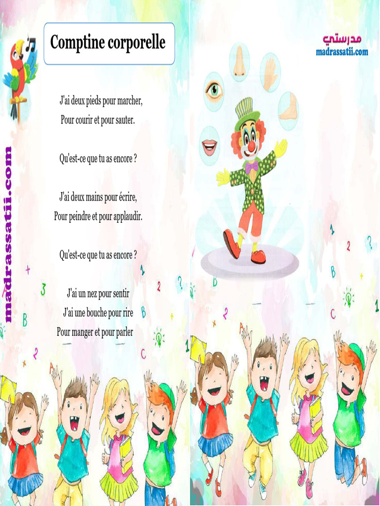 Comptine sur le corps humain | PDF