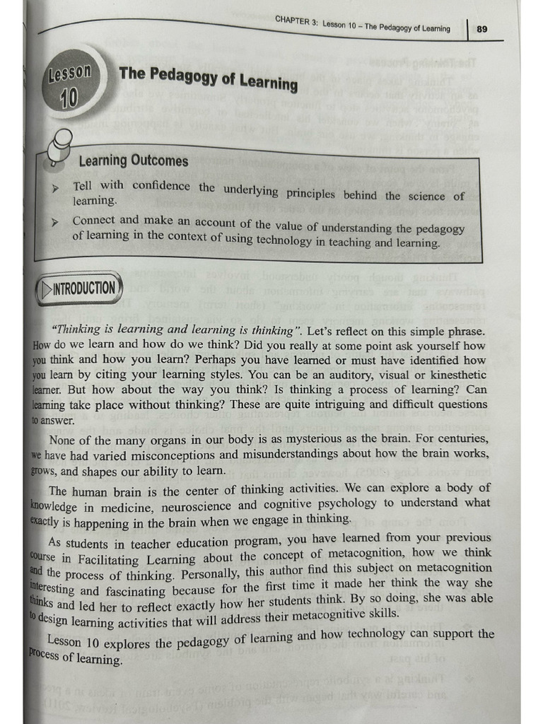 The Pedagogy of Learning | PDF