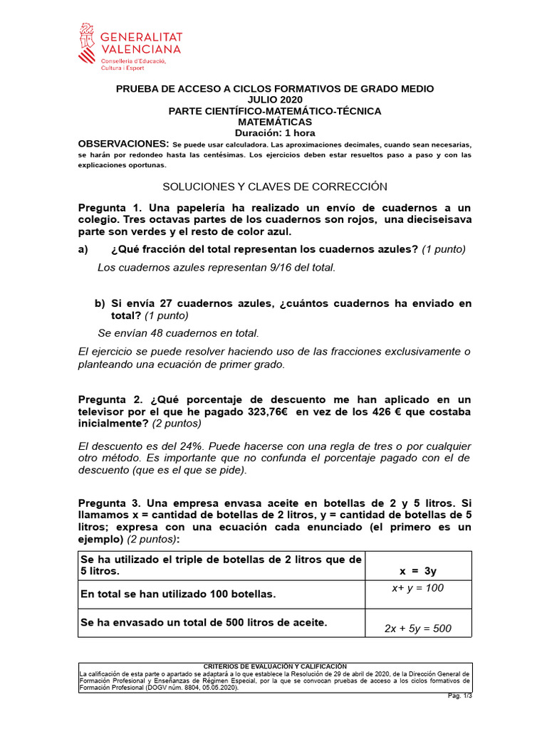 ACFGM MATEMÁTICAS CAS SOLUCION c77f3 | PDF | Porcentaje | Triángulo
