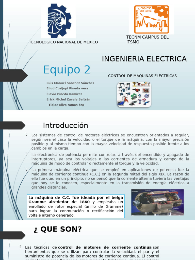 Unidad 2 Control de Maquinas Electricas de Corriente Continua[1] | PDF | Generador eléctrico ...