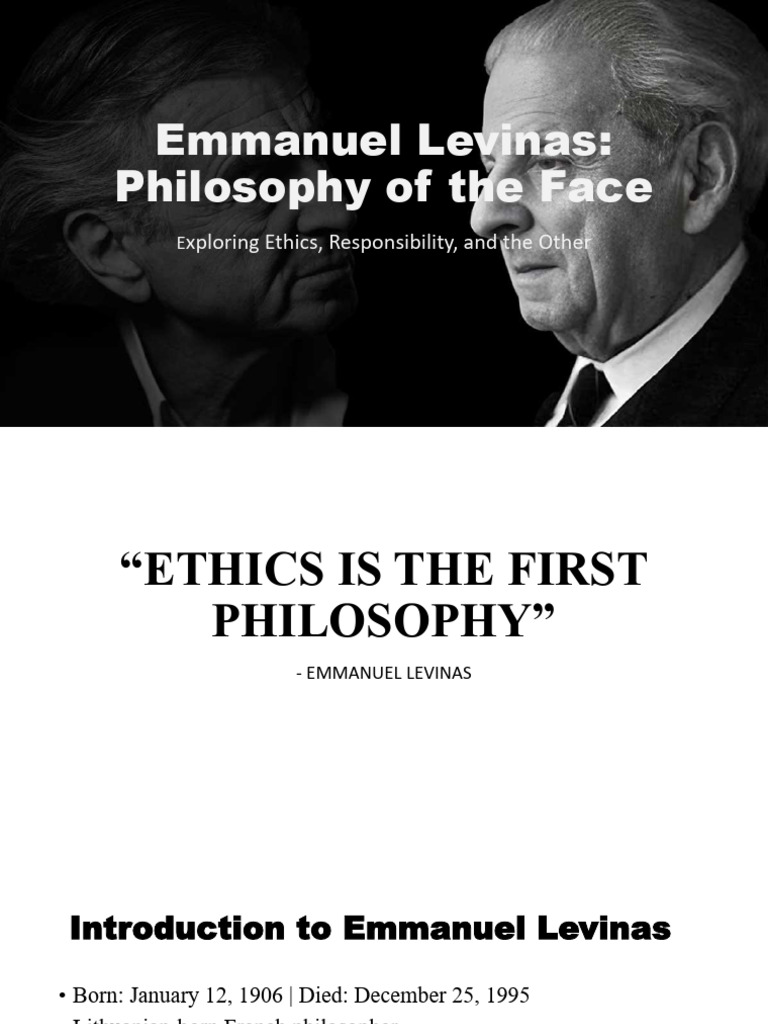 LESSON 10 Emmanuel Levinas | PDF