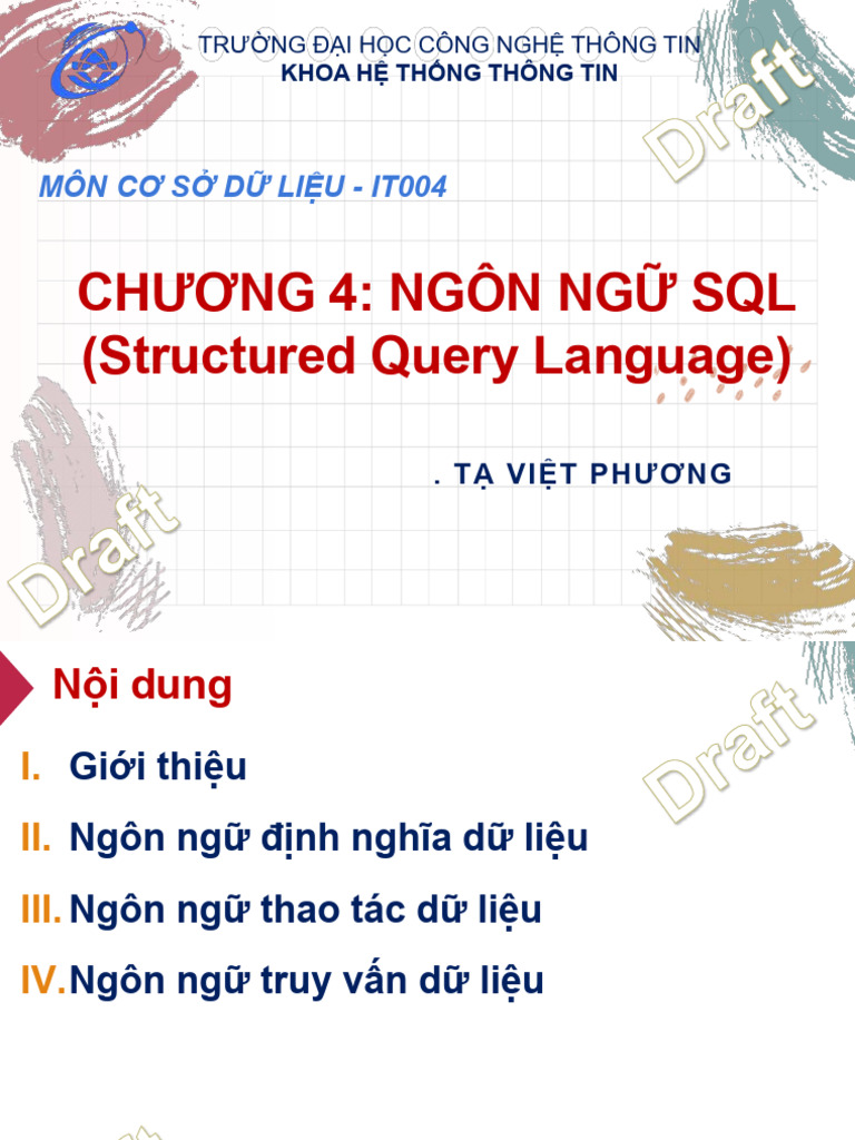 Ch4 - SQL - Draft - SV | PDF