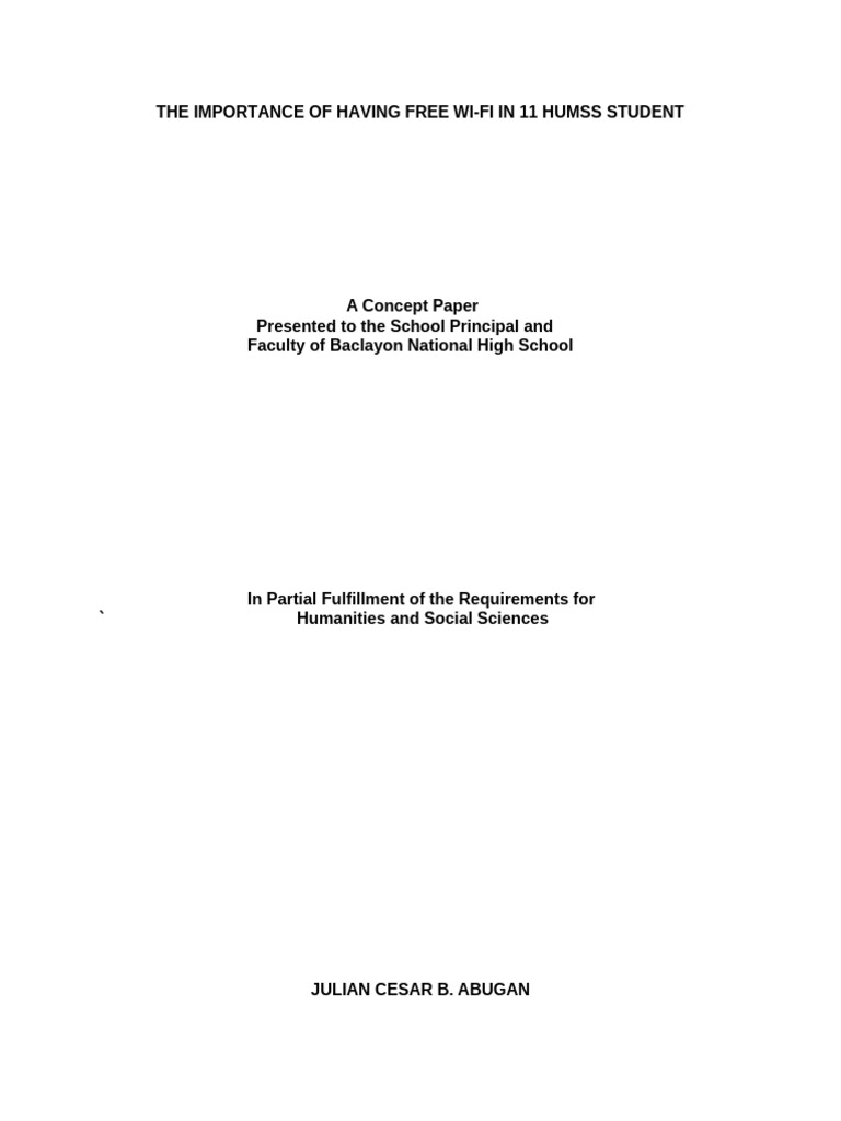concept paper ni owen | PDF