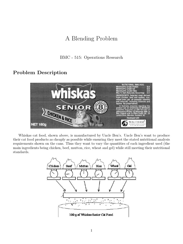 Session 2 Blending Problem | PDF