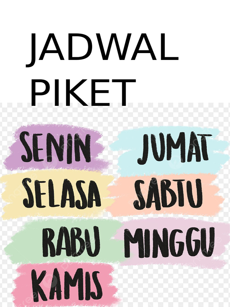 JADWAL PIKET | PDF