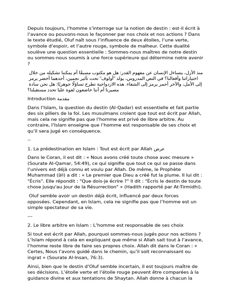 Exposé Destin | PDF