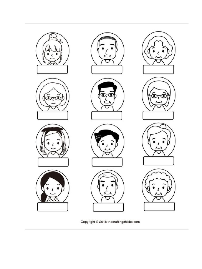 FAMILY MEMBERS WORKSHEET | PDF