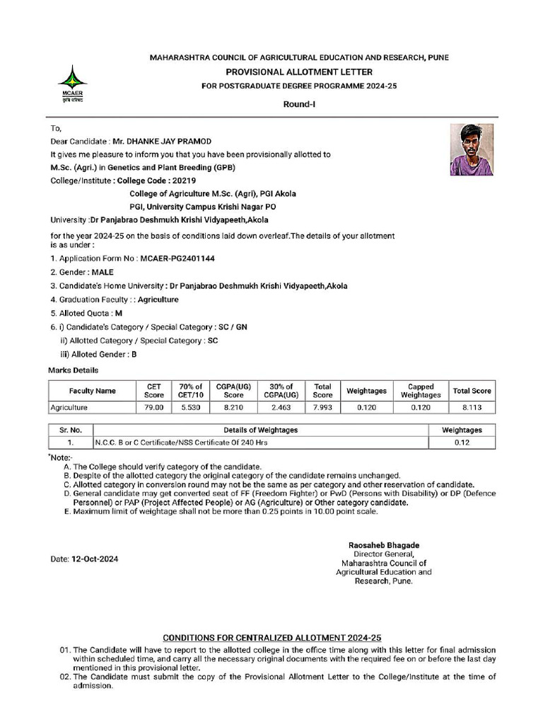 Jay Allotment Letter-Compressed | PDF