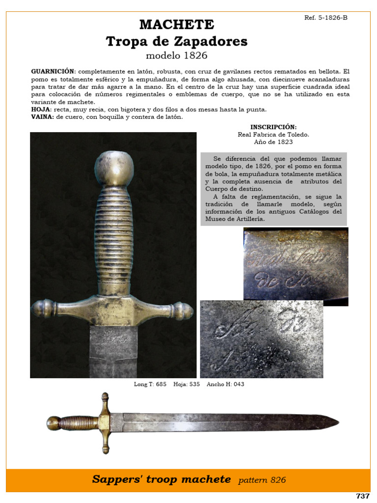 Machete Zapadores 1826 | PDF