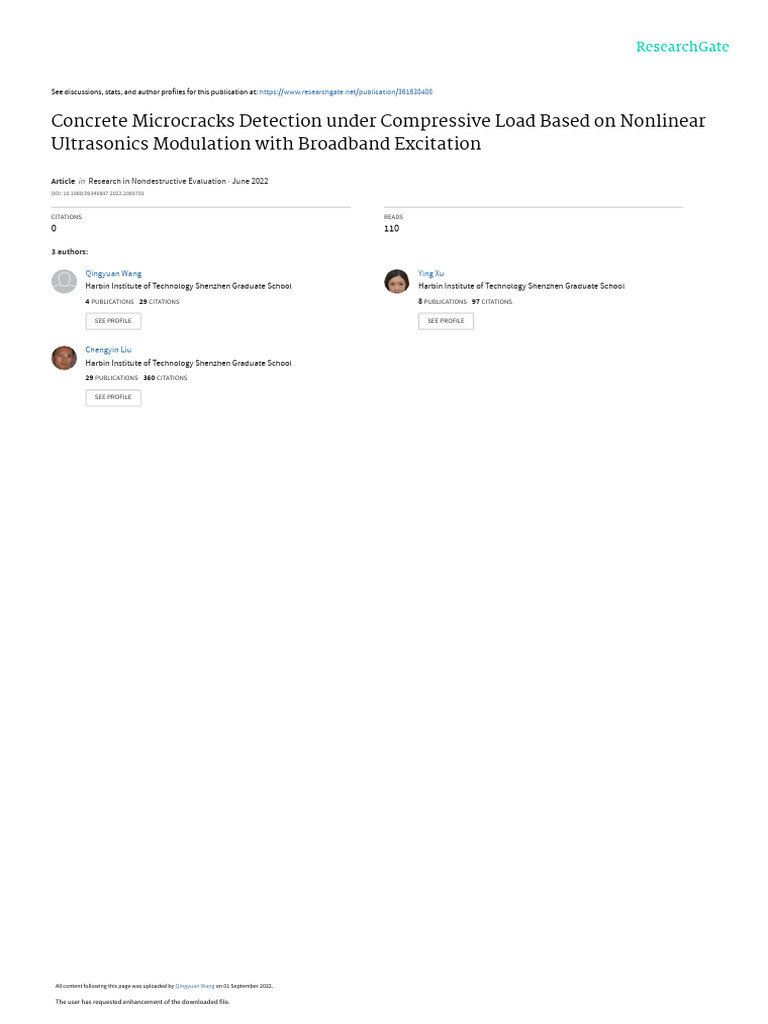 2022, Qingyuan Wang, Concrete Microcracks Detection Under Compressive ...
