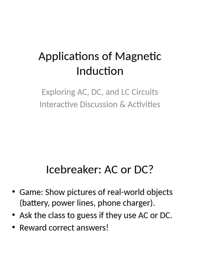 Magnetic Induction Presentation Updated | PDF