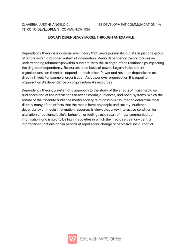 Explain Dependency Model Through An Example | PDF