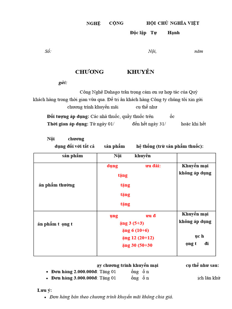 Thông Báo CTKM Tháng 1.25 | PDF
