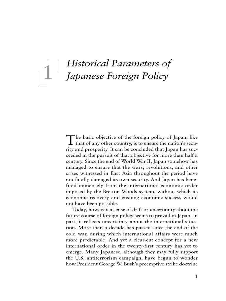 Historical Parameter of Japan's Foreign Policy | PDF | Empire Of Japan ...