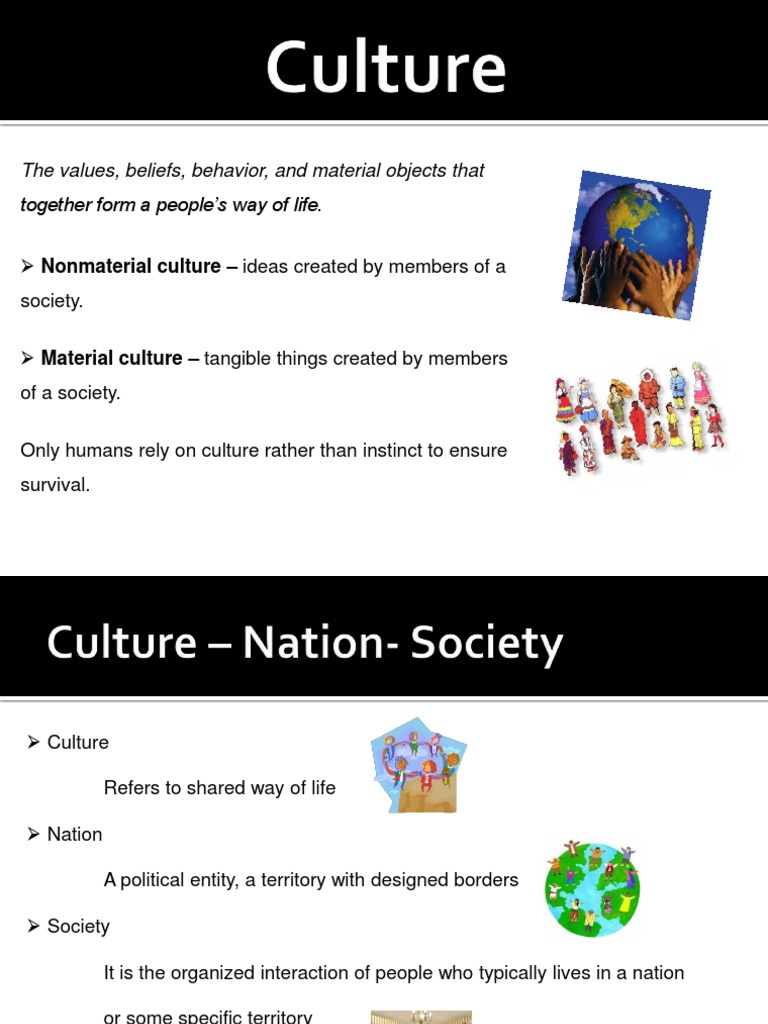 The Values, Beliefs, Behavior, and Material Objects That Together Form ...