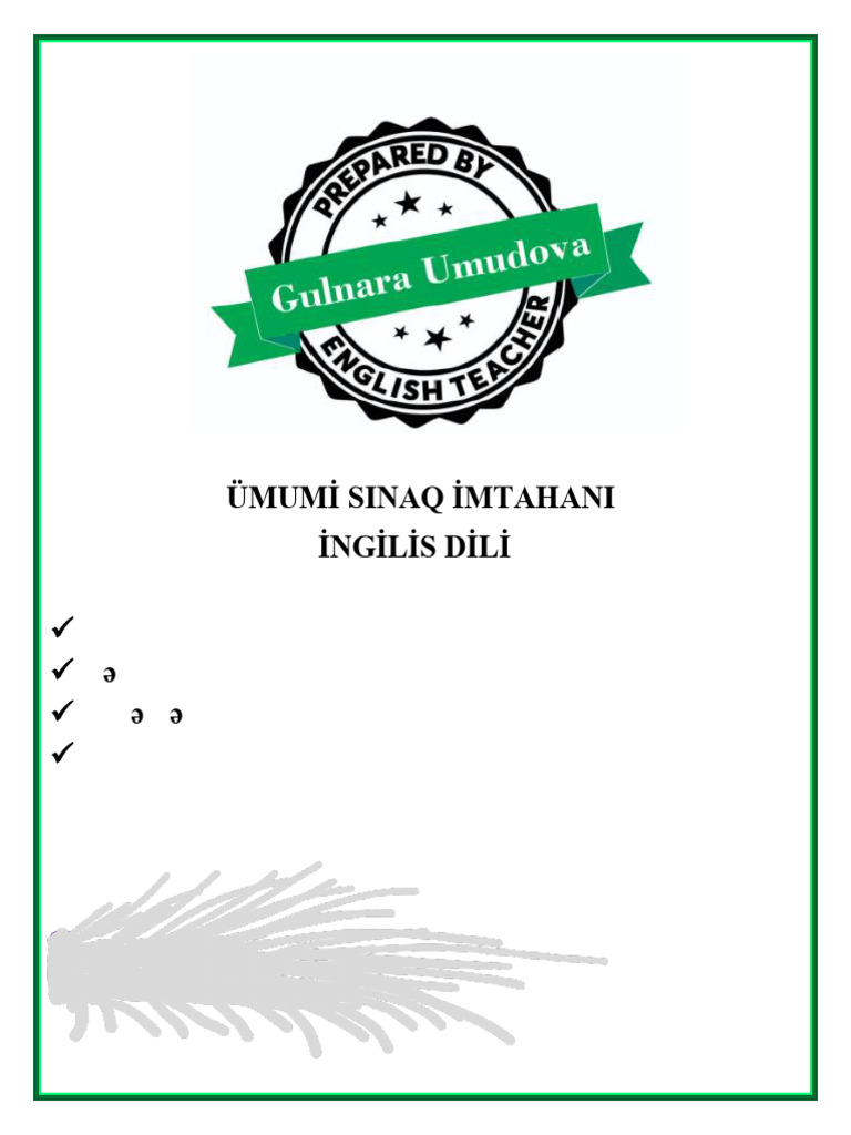 ÜMUMİ SINAQ - 11 (Yeni Model-2025) - 250226 - 152152 | PDF