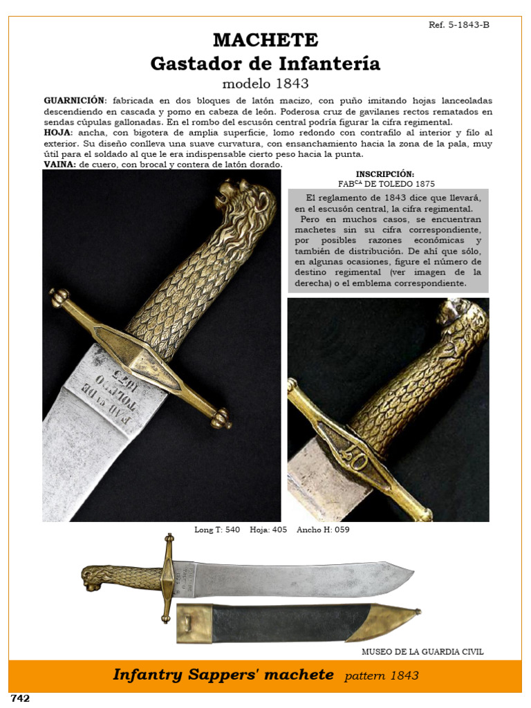 1843 Machete Gastador Infantería | PDF
