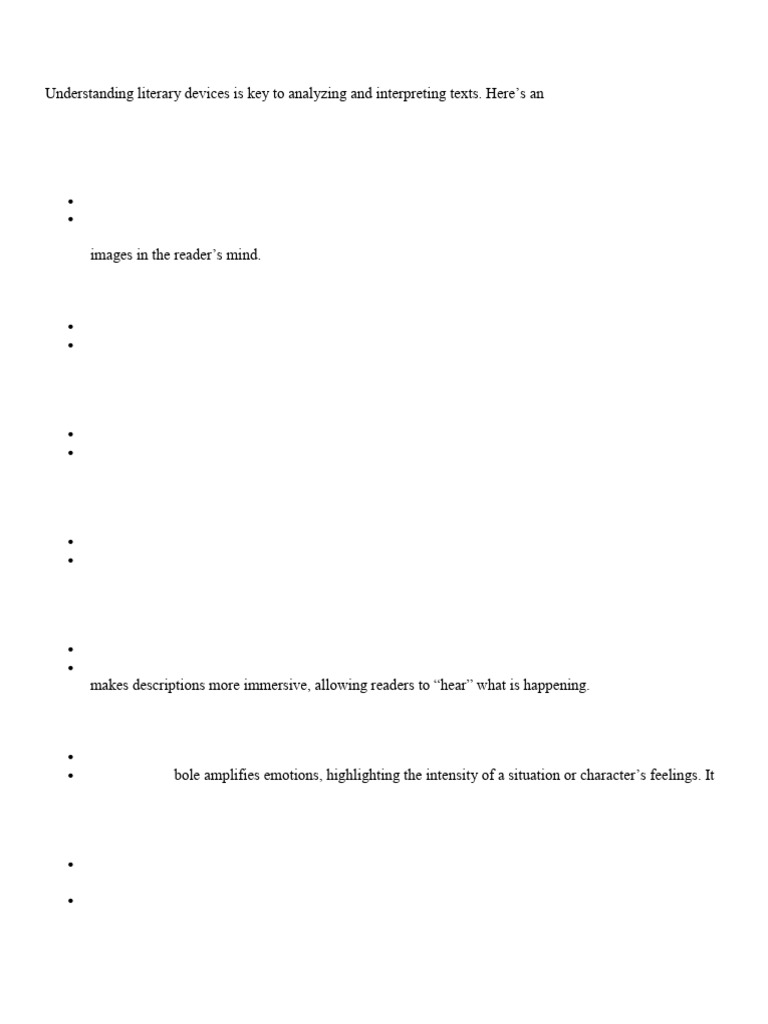 Literary Devices and Their Effects Explained | PDF | Poetry | Metaphor