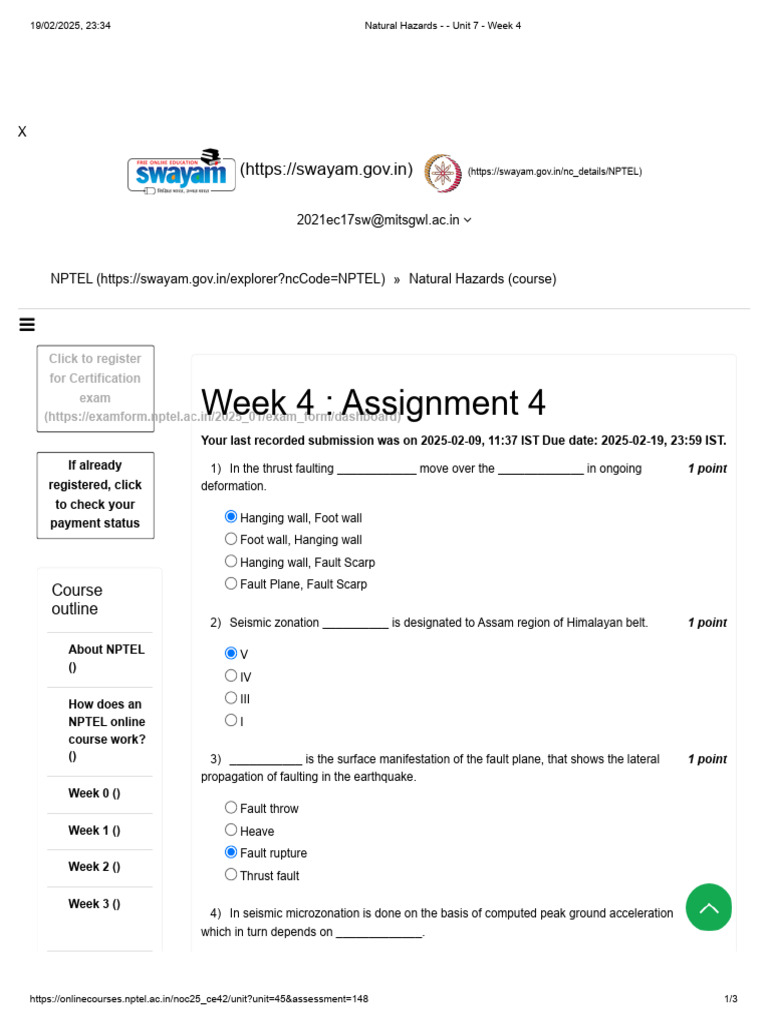 Natural Hazards Course Overview | PDF | Fault (Geology) | Earthquakes
