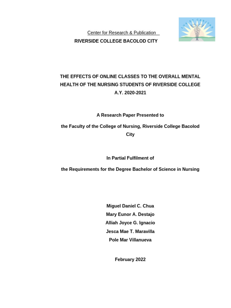 Revised Research For Book Bind | PDF | Mental Health | Methodology