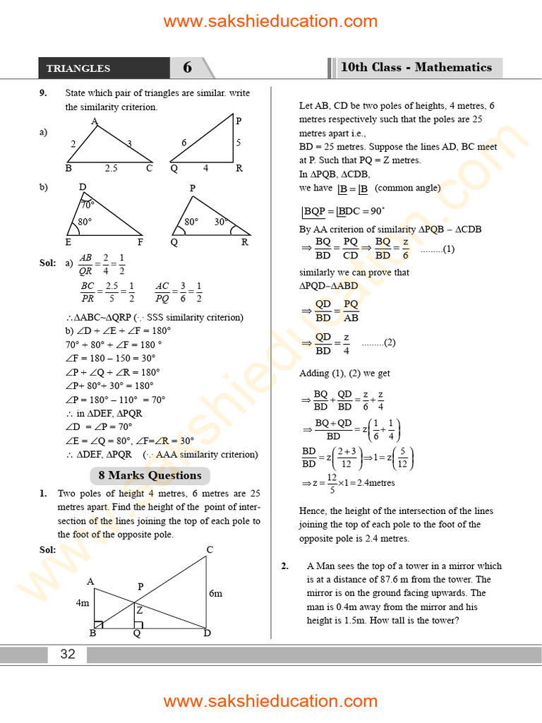 Girl's Shadow Length Calculation | PDF | Elementary Mathematics ...