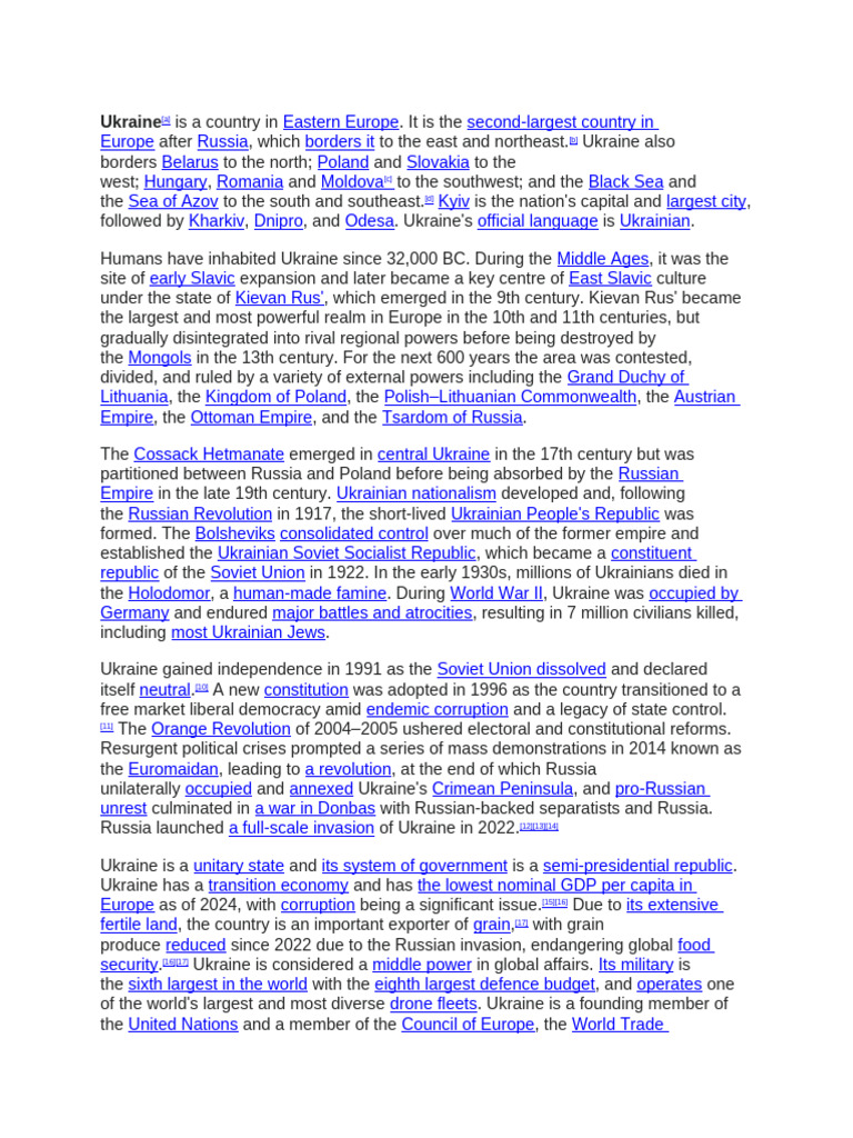 Ukraine | PDF | Ukraine | Russia