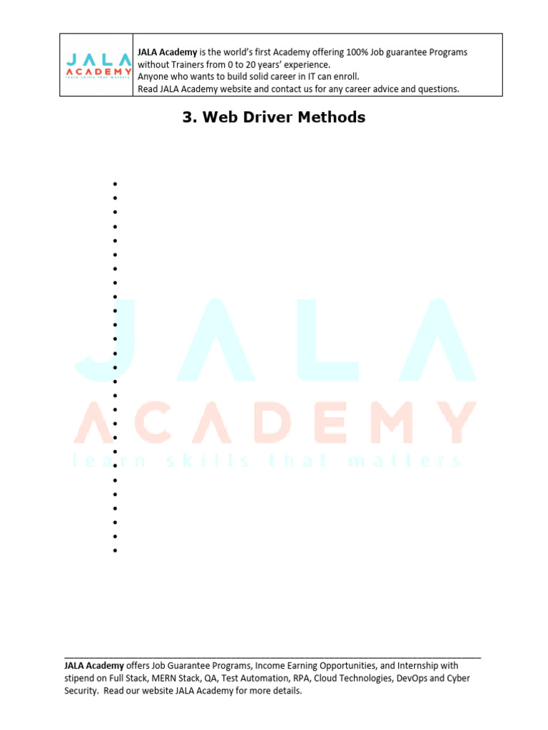 Web Driver Methods | PDF