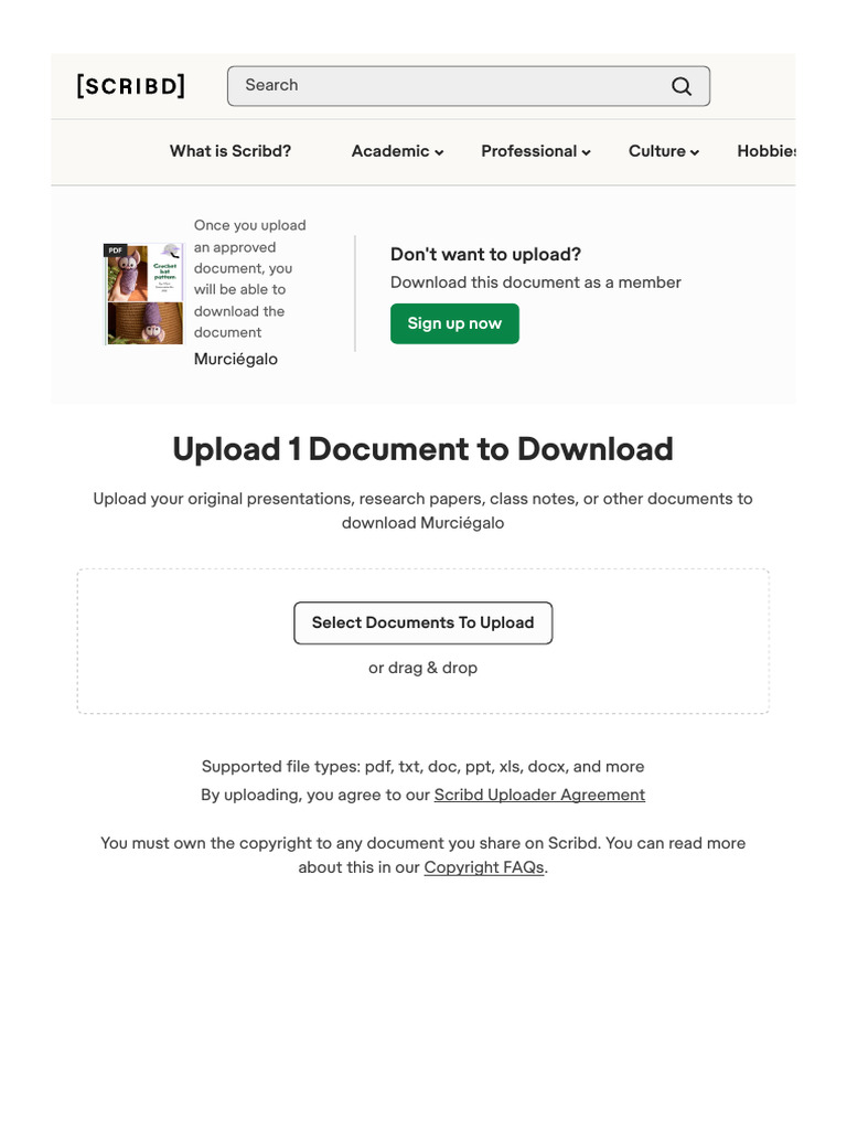 Upload a Document | Scribd | PDF | Scribd | Online Services