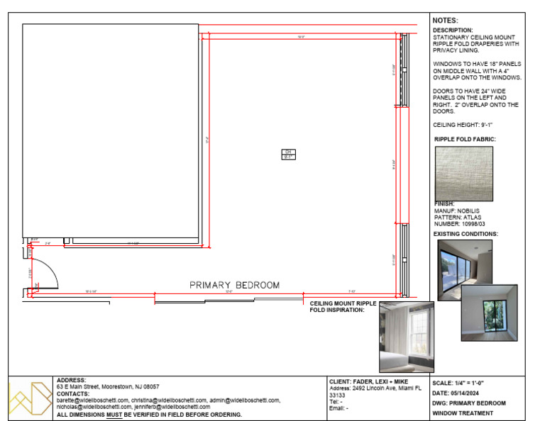 Window Treatment - Primary Bedroom - Fader | PDF