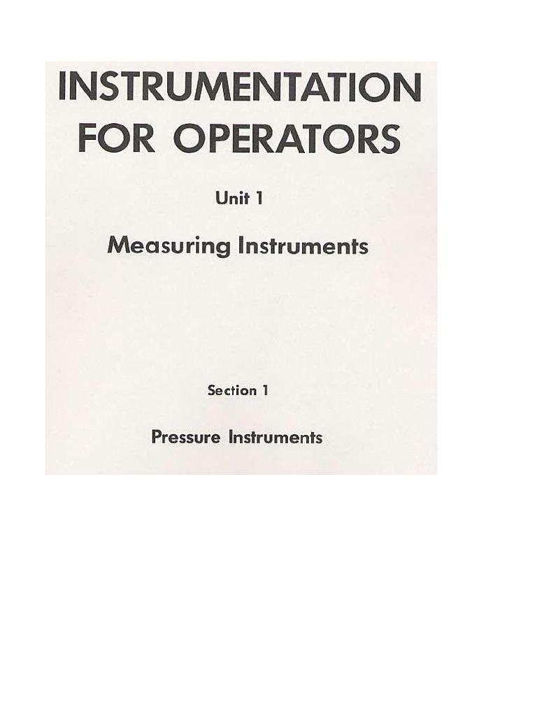 Measuring Instruments, Unit 1 | PDF