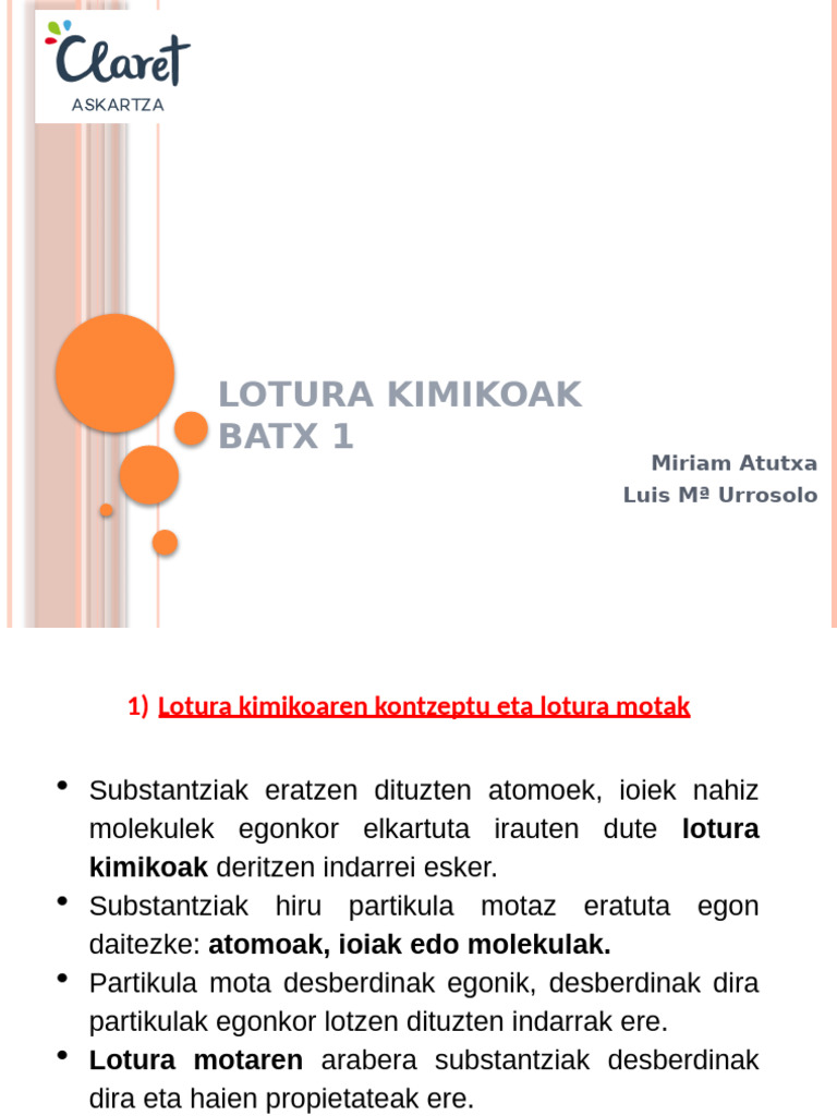 Loturak Aurkezpena 20 21 2 | PDF