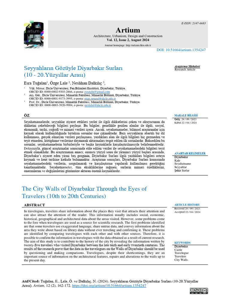 Seyyahlarin Gozuyle Diyarbakir Surlari 1 (1) | PDF