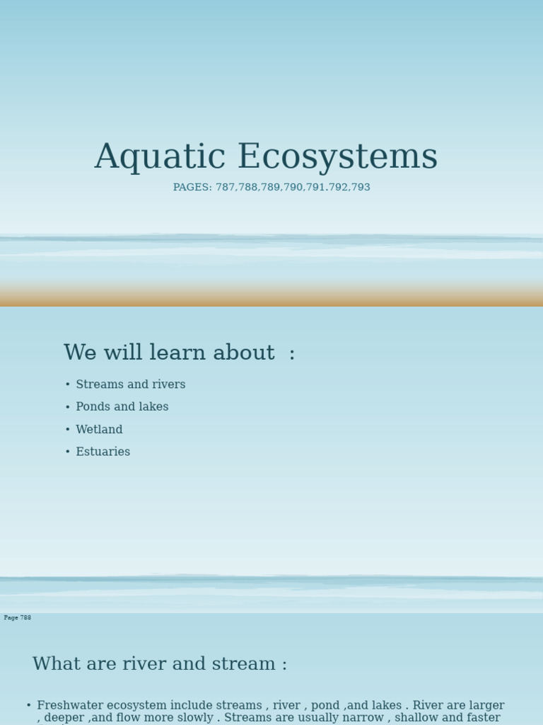 Aquatic Ecosystems 7C | PDF