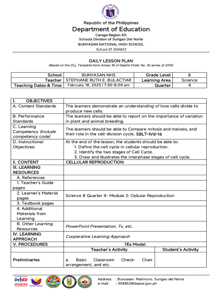 7 Es Science 8 (Mod 2 Part 2) | PDF | Mitosis | Biochemistry