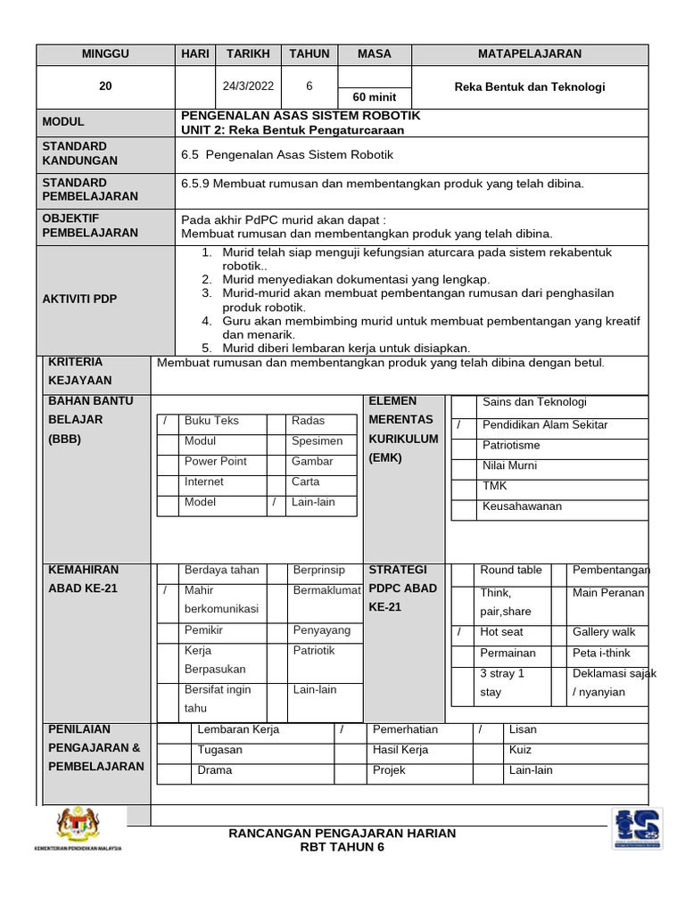 RBT Tahun 6 2022 M20 | PDF
