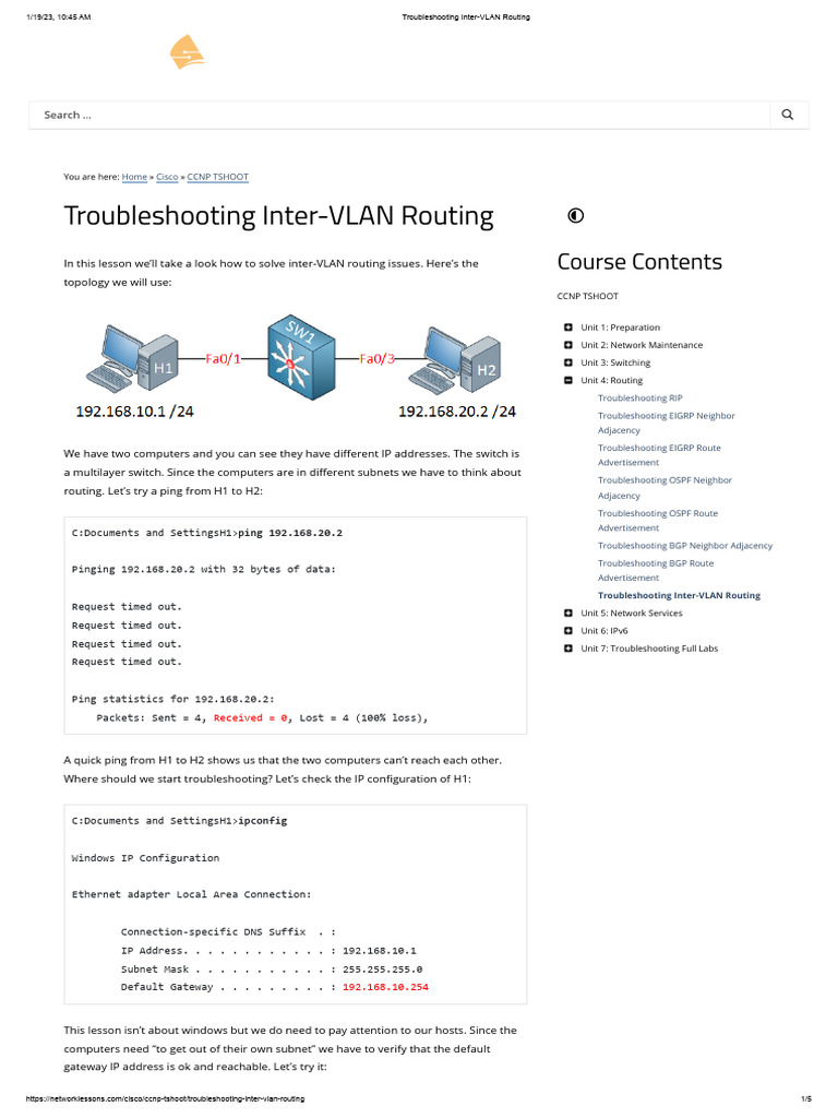 Inter-VLAN Routing Guide | PDF | Routing | Ip Address