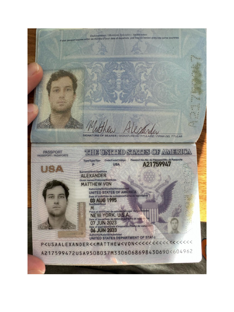 Matthew Alexander Passport | PDF