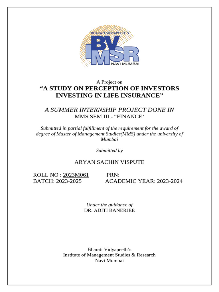 Investor Perceptions of Life Insurance | PDF | Life Insurance | Insurance