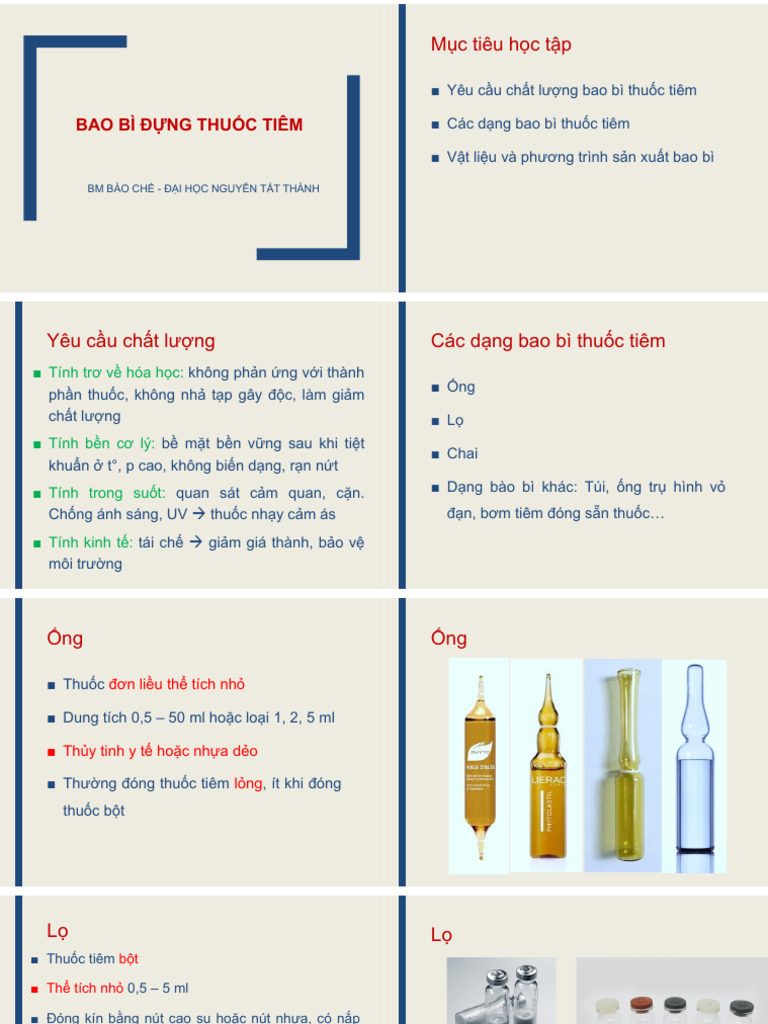 C3.2. Bao Bi Dung Thuoc Tiem | PDF