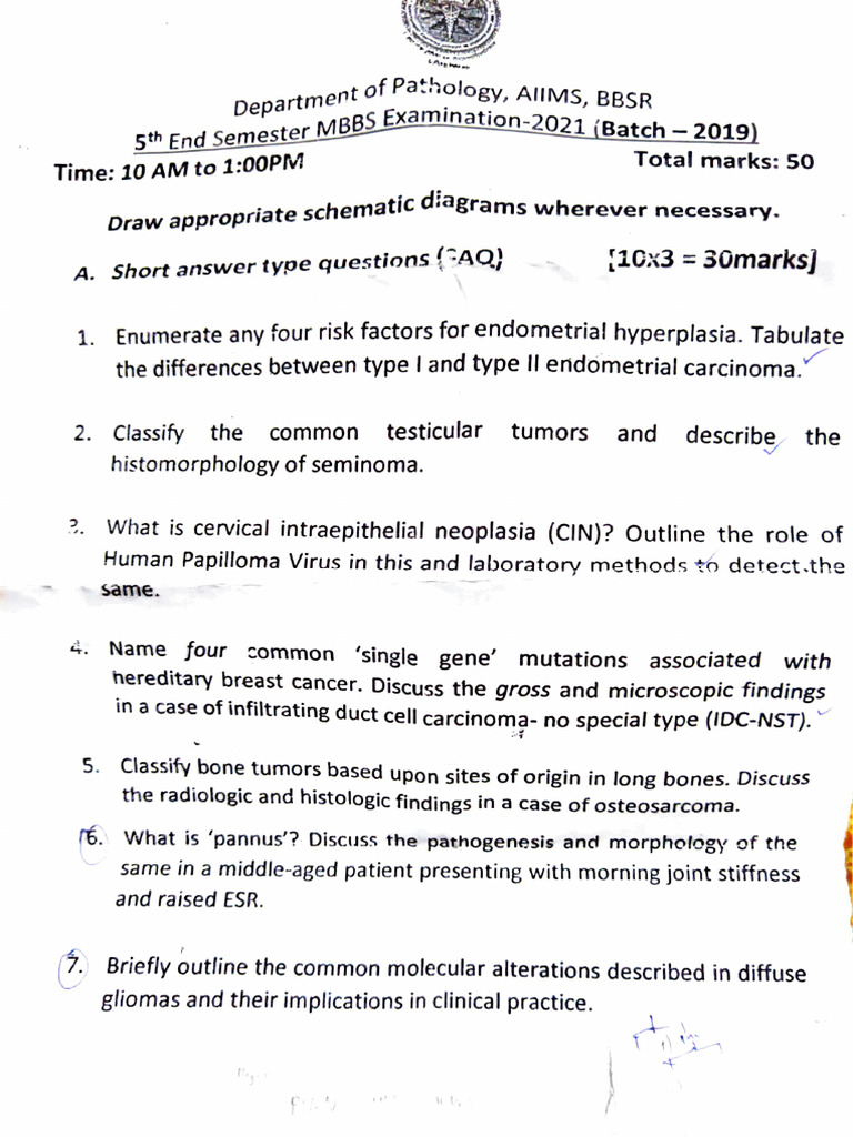 2019 pre proff question papers | PDF