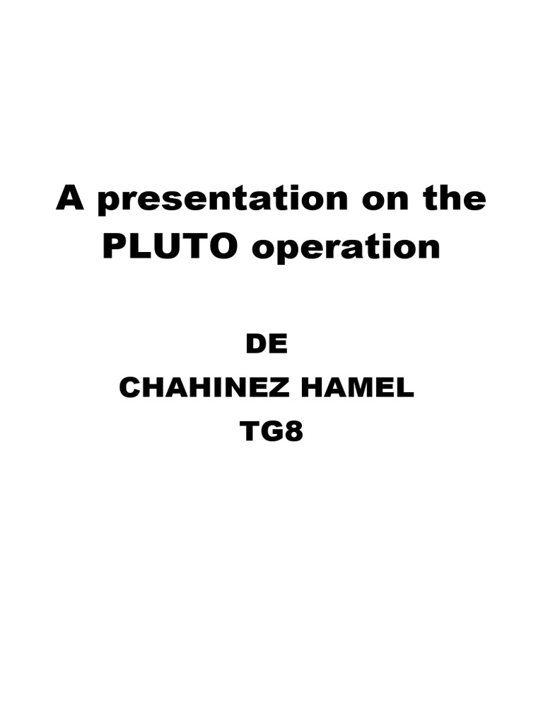 Operation PLUTO Anglais DNL | PDF