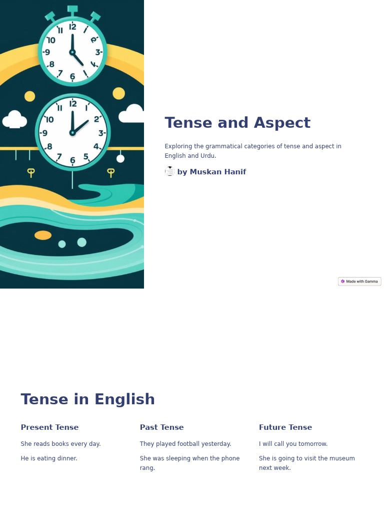 Tense Aspect Syntax | PDF